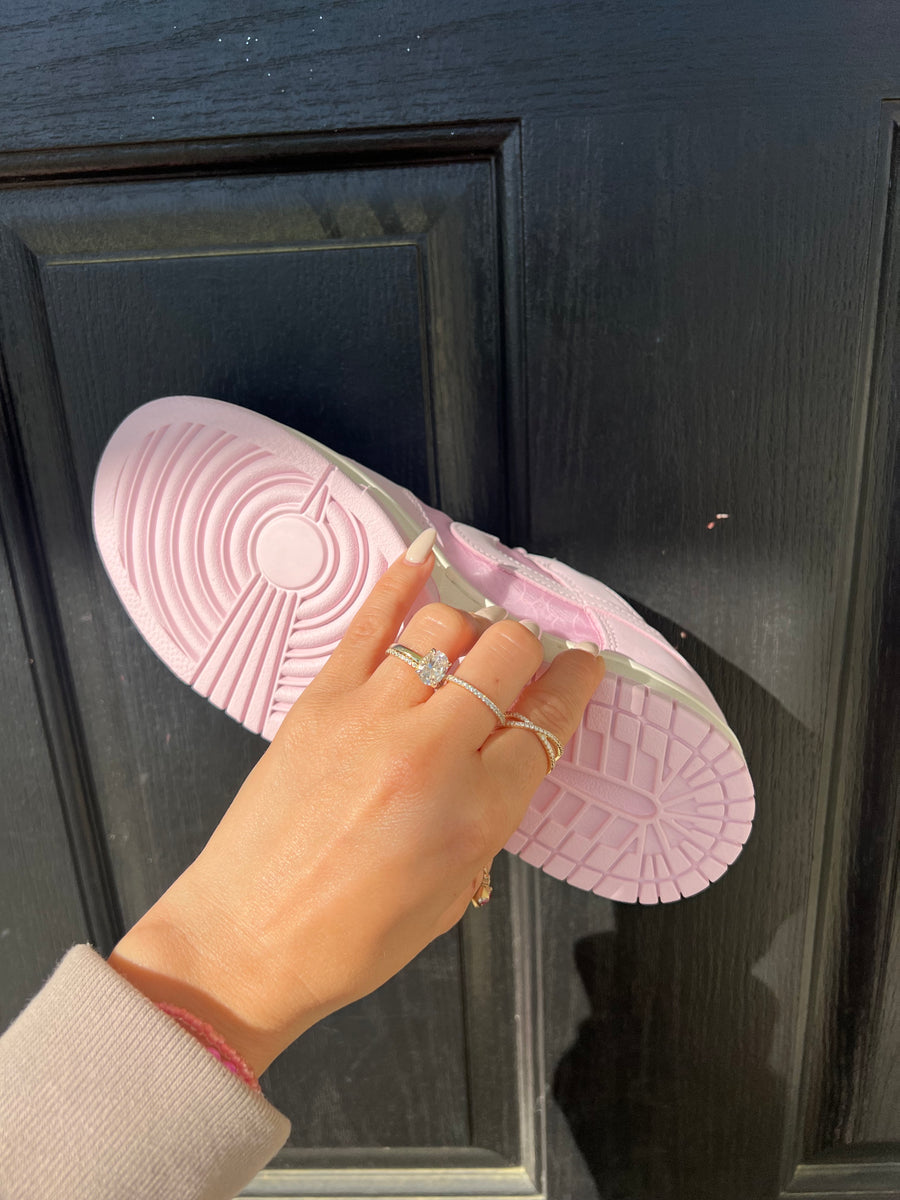 Pink Lace Special Edition Swarovski Womens Nike Dunk Shoes – Pink Ivy